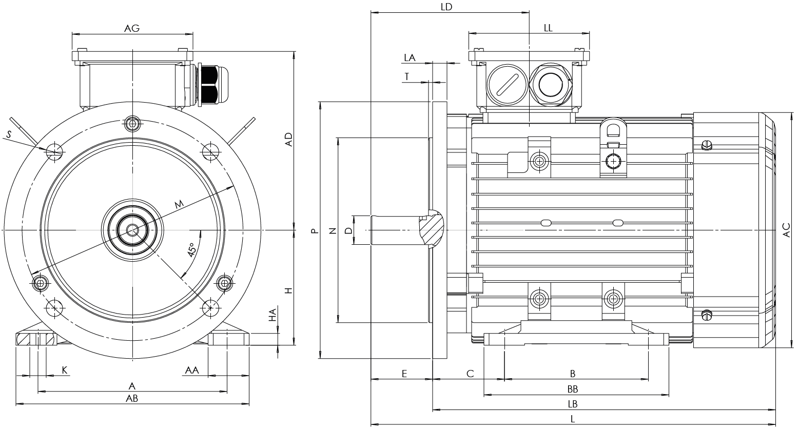 3,0 kW BG100LB IMB35 4-pol Elektromotor IE3 – Hydraulikpumpen.COM by Lutz Kracht – LUKRA Pumpen
